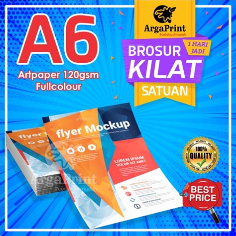 Cetak Brosur Kilat A Bisa Satuan Kertas Artpaper Lazada Indonesia