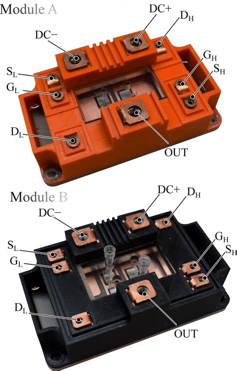A Picture And B Solidworks Rendering For The 10 Kv Half Bridge Sic
