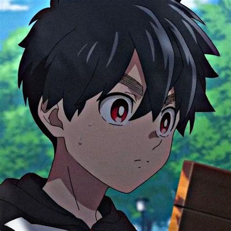 Kabane Anime Character With Black Hair And Red Eyes Shikabane Pfp