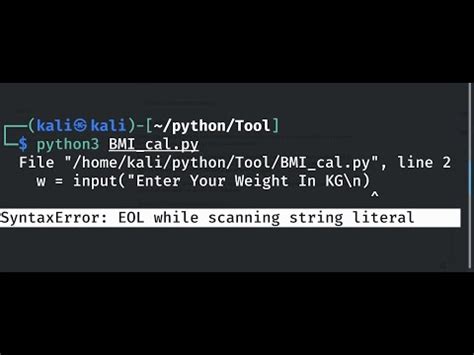 Syntaxerror Eol While Scanning String Literal A Deep Dive Into The Error And Solutions