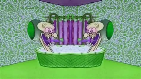 Spongebob And Patrick Interrupts Squidwards Bath In Conga Busher Youtube