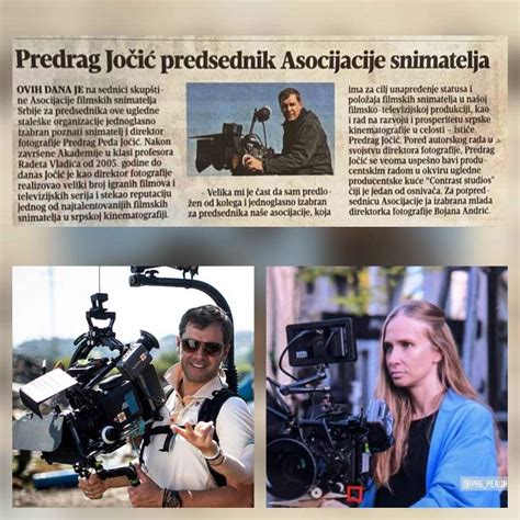 Predrag JoČiĆ Novi Predsednik Bojana AndriĆ Potpredsednik Asocijacije Snimatelja Srbije
