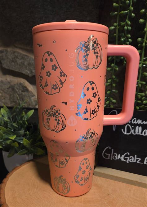 Engraved Halloween Themed 40oz Summer Peach Hydrojug Traveler Etsy