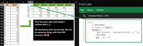 Excel 365 Functions Pivot Data With Headers Hussein Satour Posted On The Topic Linkedin