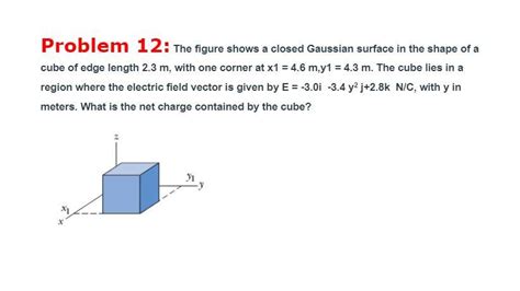 Solved Problem 12 The Figure Shows A Closed Gaussian