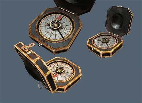 3d Model Jack Sparrows Compass Vr Ar Low Poly Rigged Cgtrader