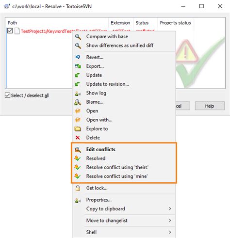 Resolving Conflicts TestComplete Documentation