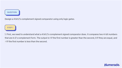 Solved Design A 4 Bit 2s Complement Signed Comparator Using Only