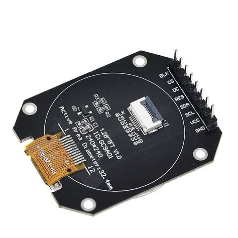 Display 128 Inch Tft Lcd Display Module Round Rgb 240240 Gc9a01