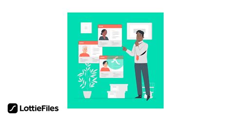 Lottiejson의 무료 Profile Searching Lottie Json Animation 애니메이션 로티파일