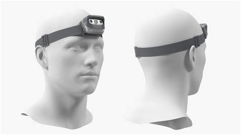 Led Head Light Grey With Mannequin Head 3d Model 59 3ds Blend C4d