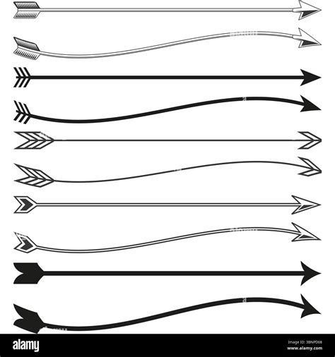 Straight Arrow Series Parallel Pointer Lines Directional Stripe Vector Progressive Motion