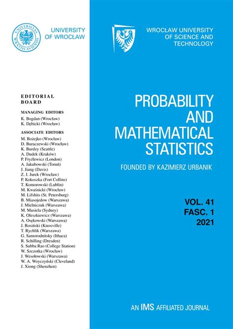Probability And Mathematical Statistics Oficyna Wydawnicza