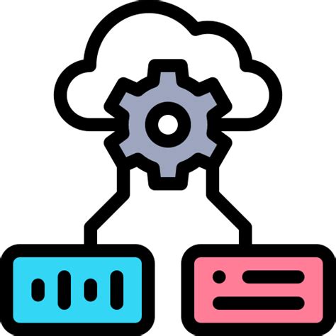 Cloud Processing Detailed Rounded Lineal Color Icon