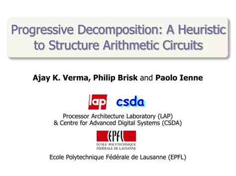 Ppt Progressive Decomposition A Heuristic To Structure Arithmetic