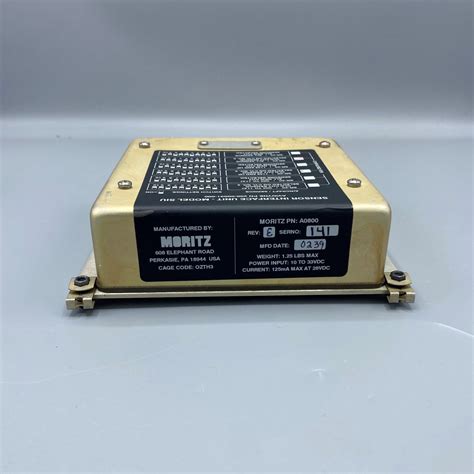 Moritz Sensor Interface Unit For Cirrus Sr2022 Pn 200 00031 000