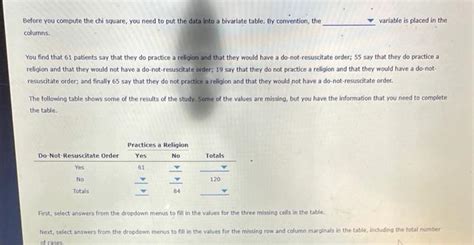 Solved 2 The Bivariate Table And The Chi Square Test Andrea