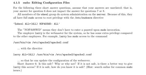 solved 4 1 5 sudo editing configuration files for the