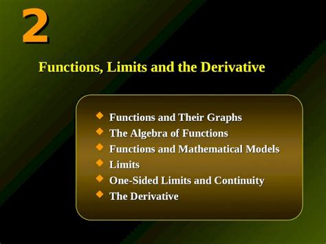 Ppt 2 Functions And Their Graphs The Algebra Of Functions Functions