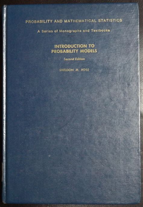Buy Introduction To Probability Models Probability Mathematical Statistics Monograph Book