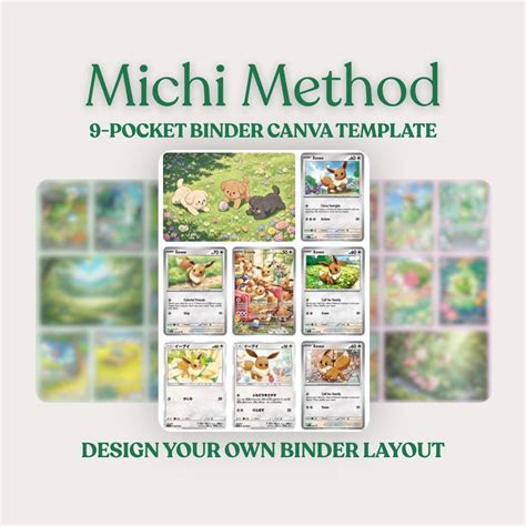 Michi Method 9 Pocket Binder Canva Template Pokémon Tcg Binder