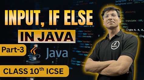 Class 10 Icse Computer Input In Java Programming Operator If Else