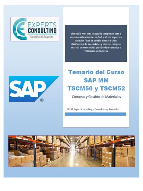 Temario Del Curso De Sap Mm Pdf Pdf Sap Se Obtención