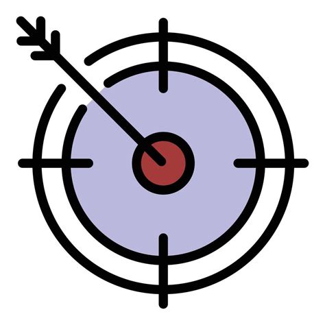 Arrow In Target Icon Color Outline Vector 15155089 Vector Art At Vecteezy