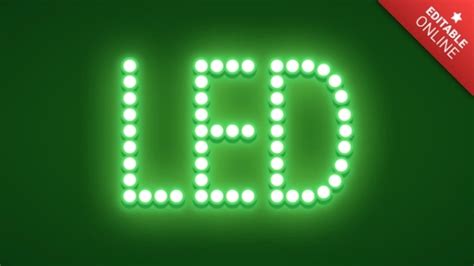 led green text effect generator