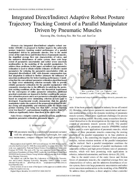 Pdf Integrated Direct Indirect Adaptive Robust Posture Trajectory Tracking Control Of A