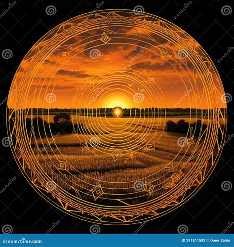 Mysterious Crop Circle At Dusk Stock Photo Image Of Mysterious Depths 291811582