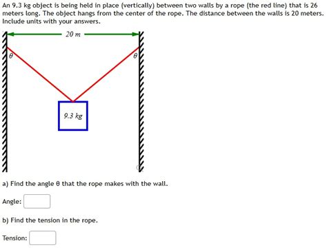 Solved An 9 3 ﻿kg Object Is Being Held In Place Vertically