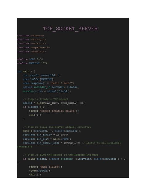 Tcp Socket Server Client C Pdf Network Layer Protocols Internet