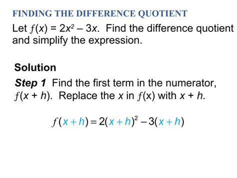 Composition Of Functions And Difference Quotient Ppt