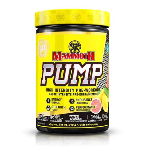Mammoth Pump Pre Workout Powder Superior Muscle Pumps Increase