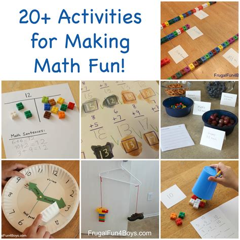 20 hands on activities for making math fun