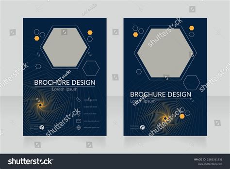 Cyber Technology Business Blank Brochure Design Stock Vector Royalty