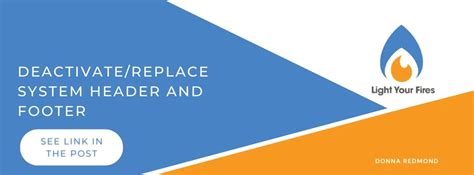 Deactivate And Replace System Header And Footer Blocks