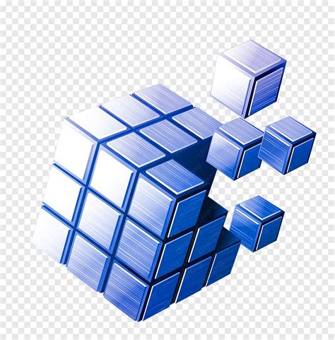 Blue Translucent Cube Pattern Blue Cube Stack Blue Stack Of Cubes In