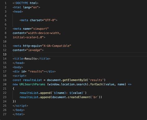 Form Results Page HTML Stack Overflow