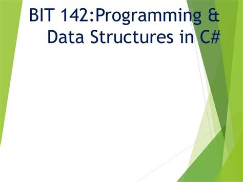 Ppt Bit 142programming And Data Structures In C Powerpoint
