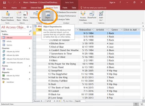 How To Display Object Dependencies In Access