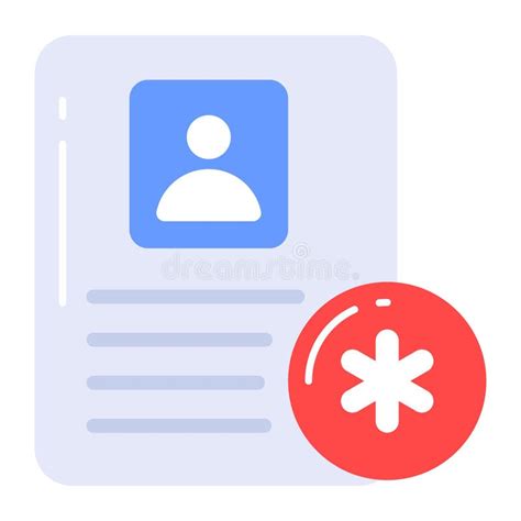 Case History Editable Vector Medical Record Document Stock Vector