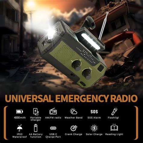 Ysfmode Radio Solaire DurgenceÀ Manivelleauto Alimentéeavec Lampe