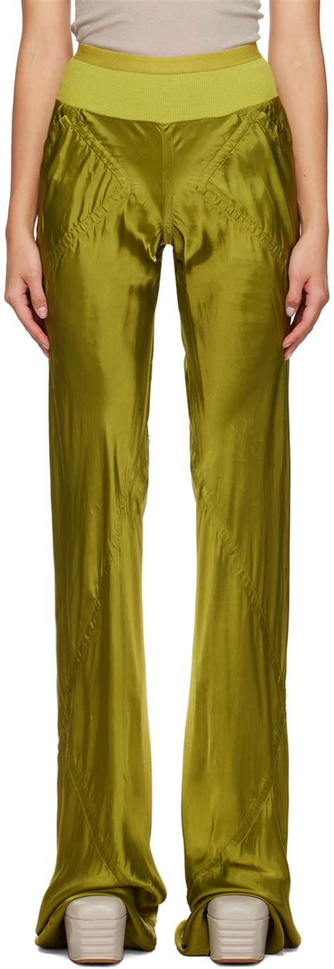 Yellow Bias Trousers By Rick Owens On Sale