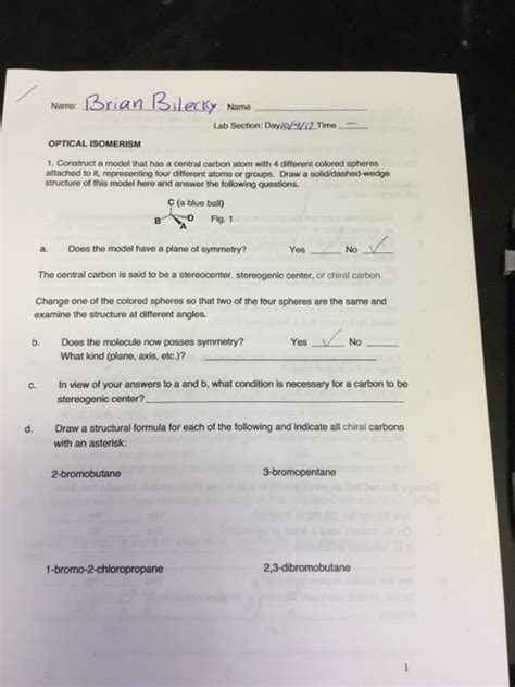 solved name name lab section dayeru2time optical