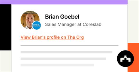 Brian Goebel Sales Manager At Coreslab The Org
