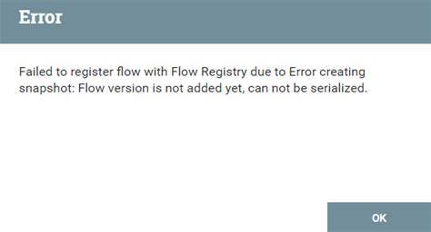 Failed To Register Flow With Flow Registry Due To Cloudera