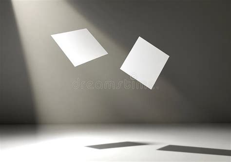 A Floating Mock Up Template With Invitations Identity Stationery Advertising And An Empty