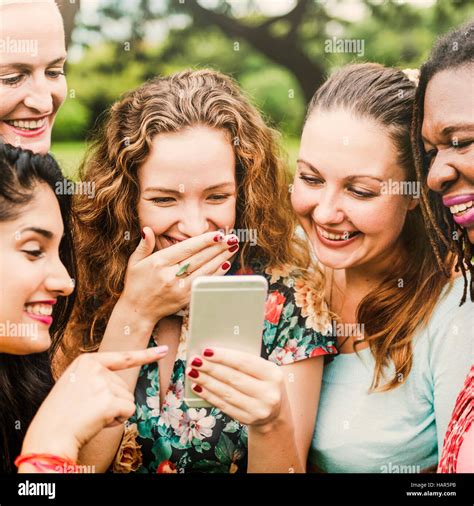 Women Using Digital Device Concept Stock Photo Alamy